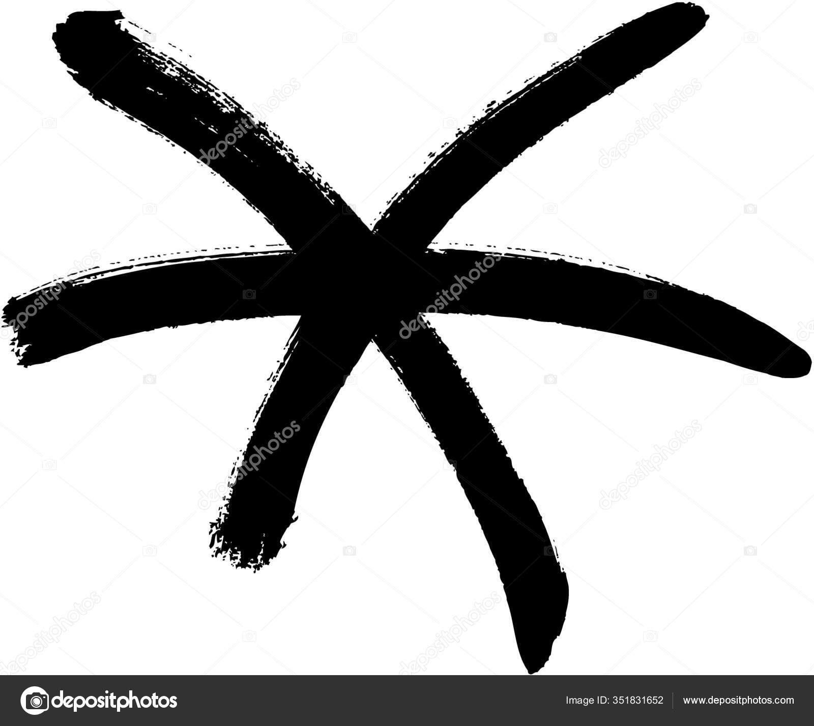 Freehand Shapes Isolated White Background Stock Vector Image by ...