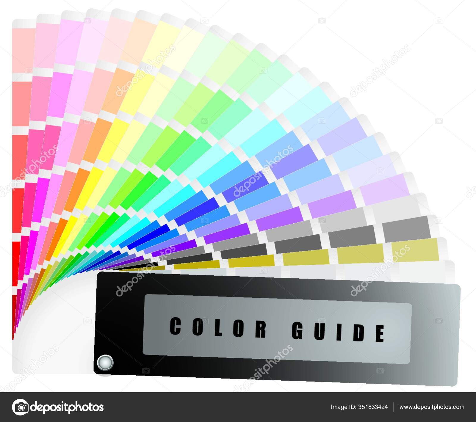 Color Guide Swatch Rainbow Range Colours Stock Vector by ...