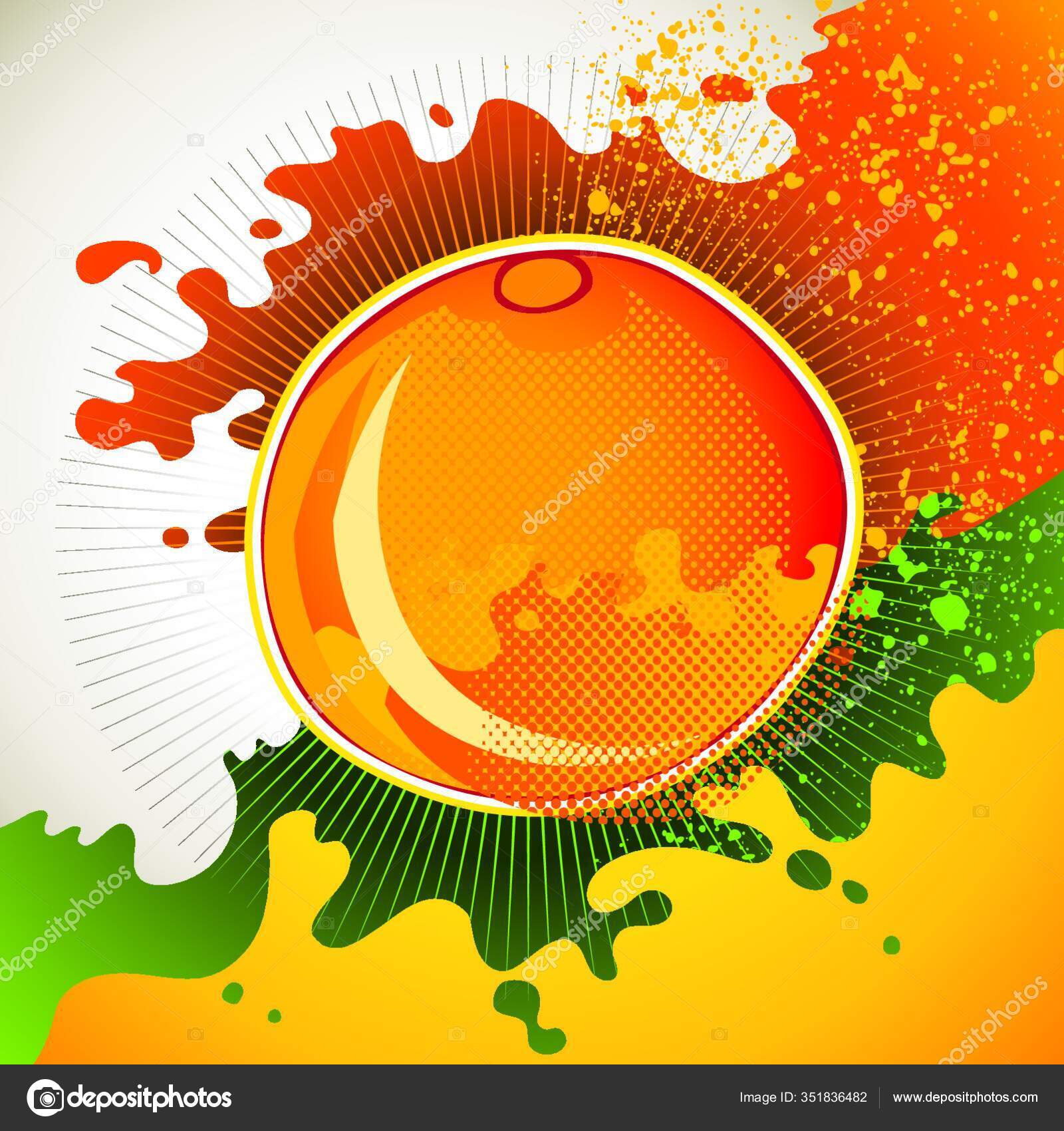 Artistic Orange Background Splash Stock Vector Image by ...