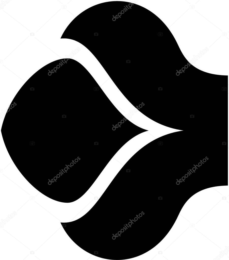 Formas Lineales Aisladas Sobre Fondo Blanco Vector de stock por ...