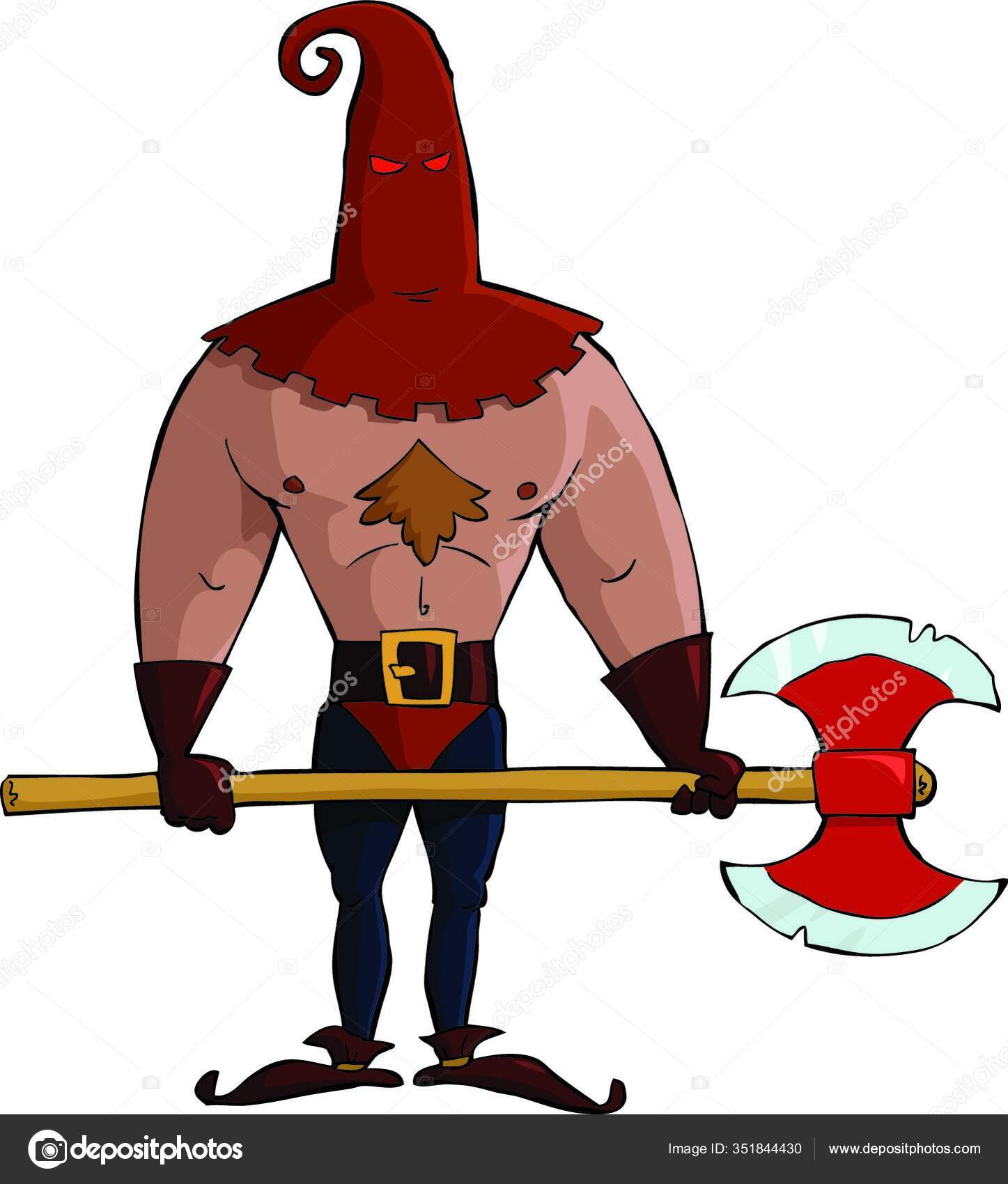 Executioner White Background Vector Illustration Stock Vector by ...