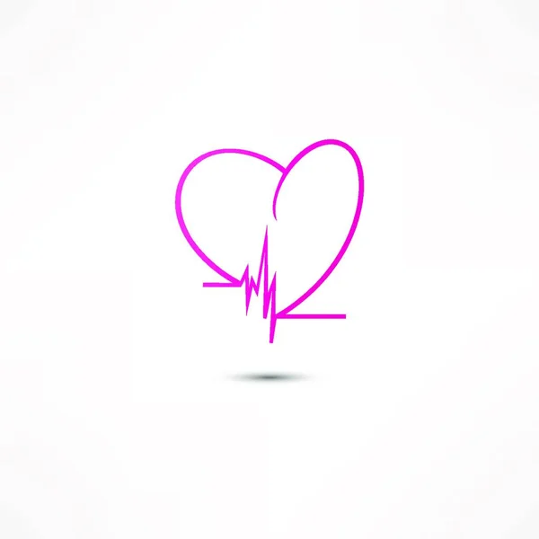 Linea vida corazon imágenes de stock de arte vectorial | Depositphotos