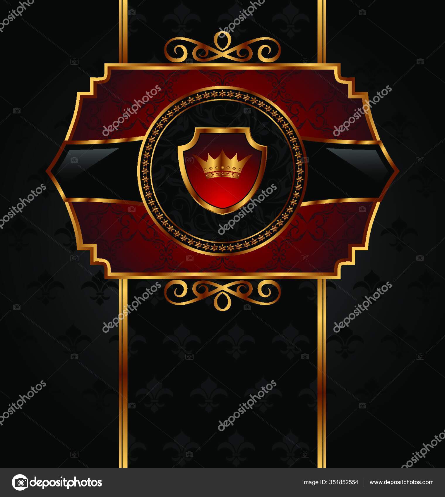 Illustration Vintage Background Shield Vector — Stock Vector ...