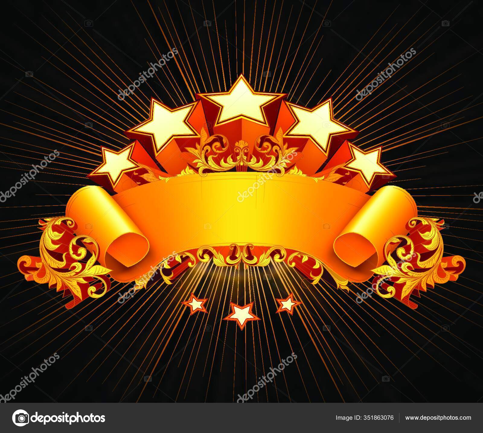 Retro Emblem Black Background Stock Vector by ©PantherMediaSeller 351863076