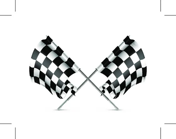 Crossed checkered flags Vector Art Stock Images | Depositphotos