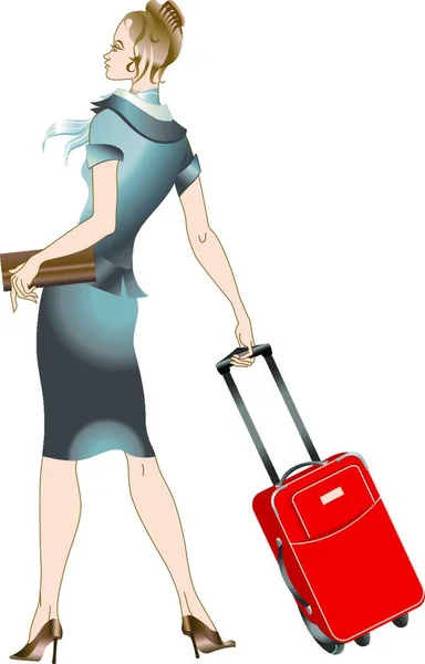 Stewardess — Stock Vector © trilingstudio #12041452