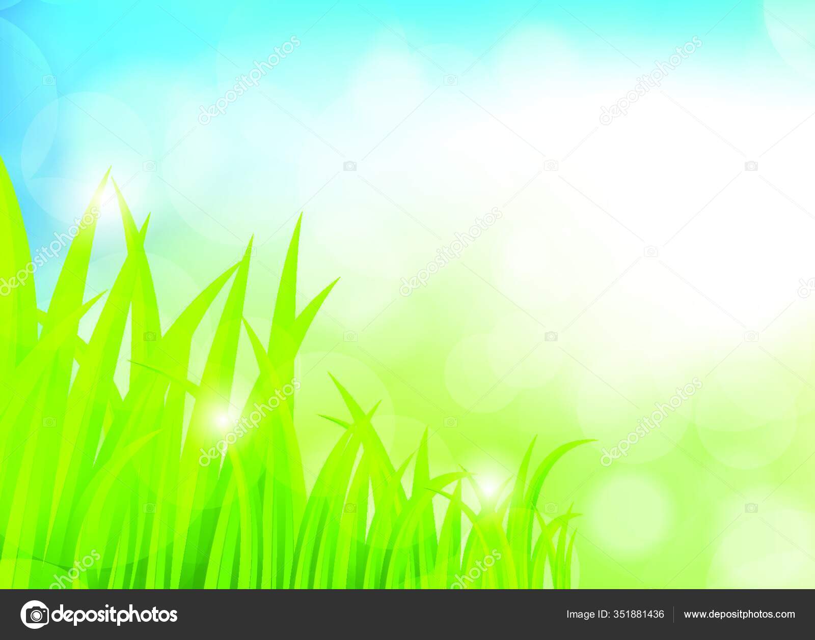 Spring Background Grass Stock Vector by ©PantherMediaSeller 351881436