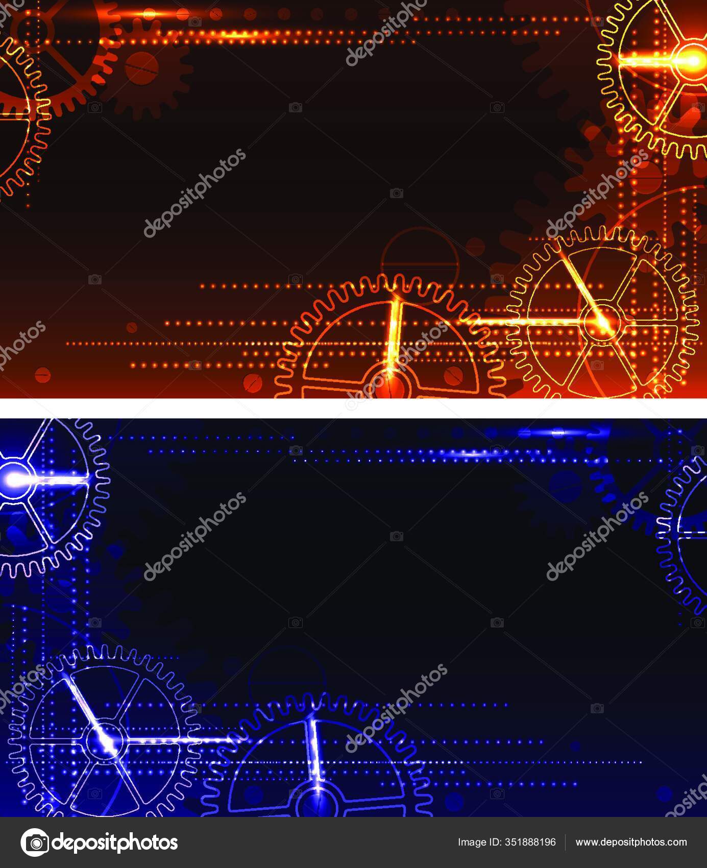 Stylized Glowing Backgrounds Wide Screen Format Stock Vector by ...