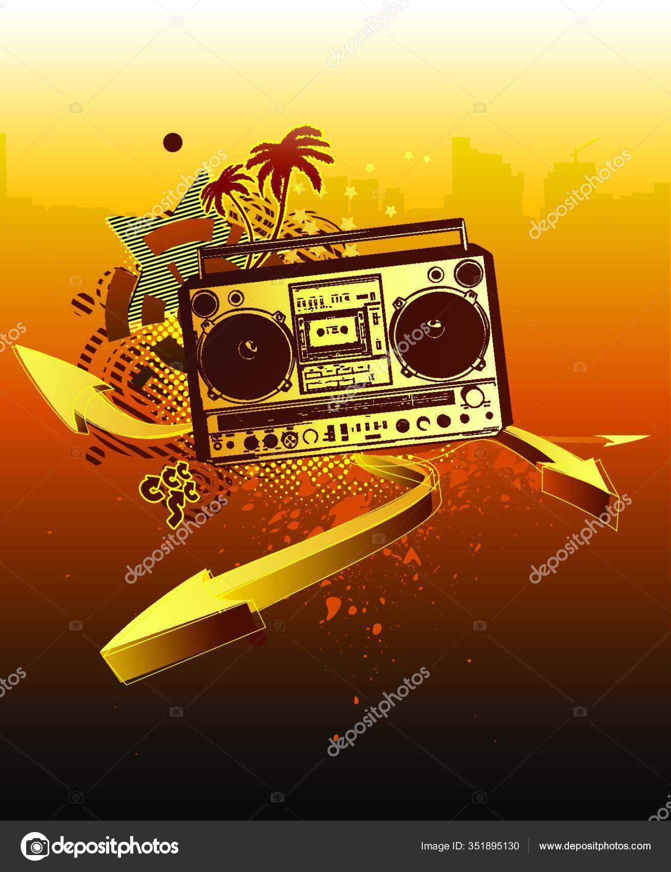 Urban Music Backgrounds Modern Music Design Stock Vector By