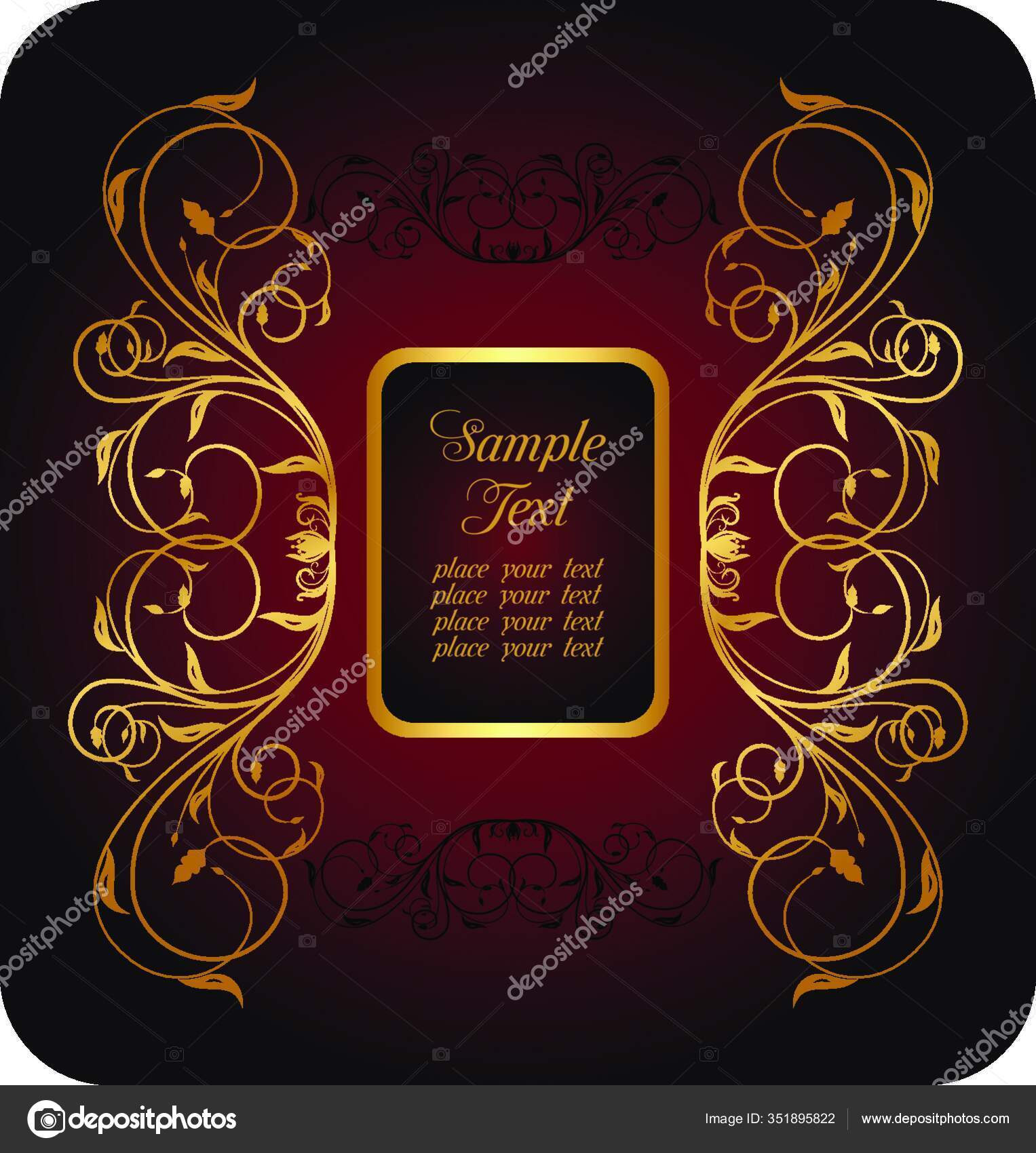 Illustration Floral Background Card Design Vector Stock Vector by ...