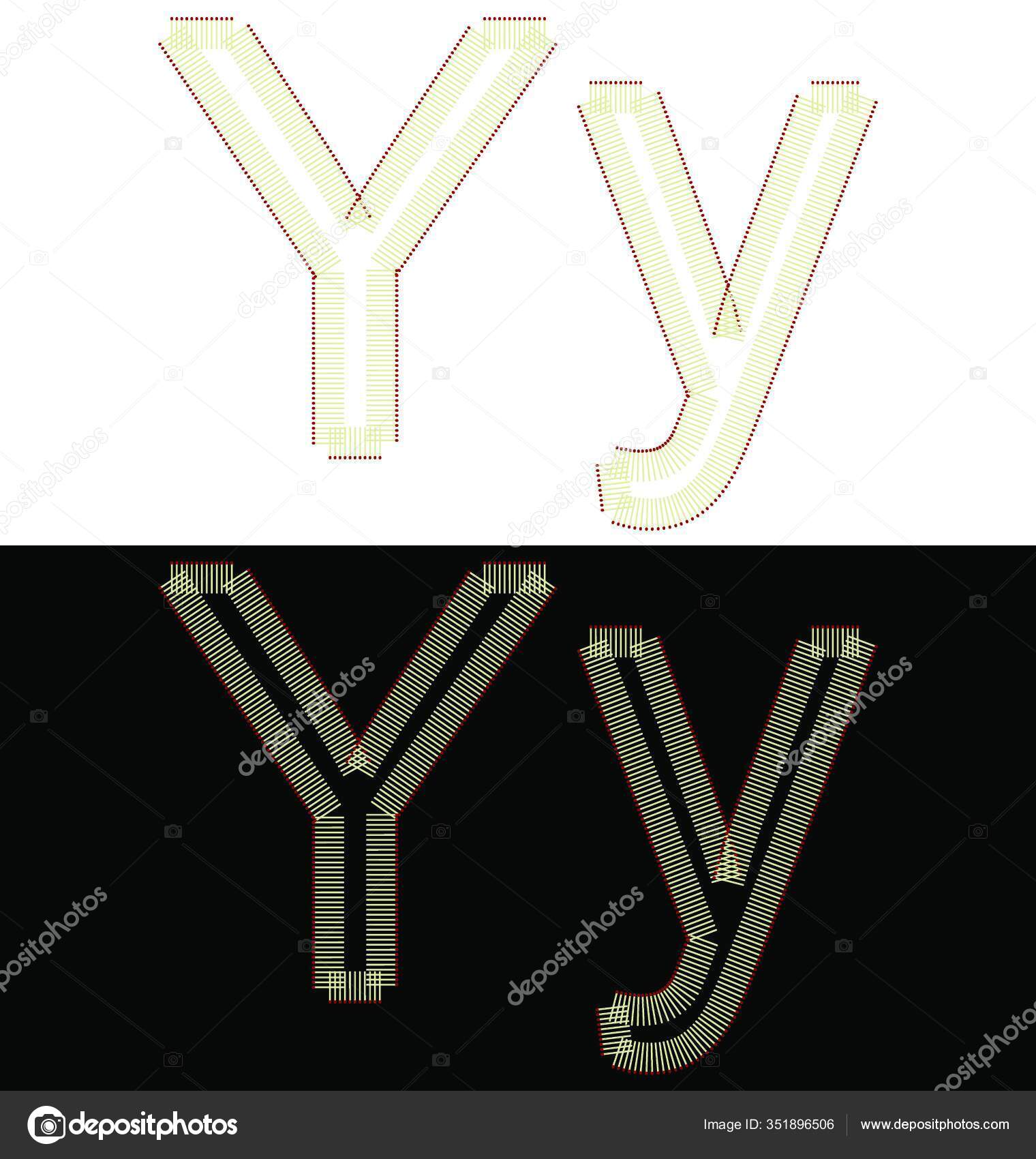 Illustration Font Matches Isolated White Black Background Vector Stock ...