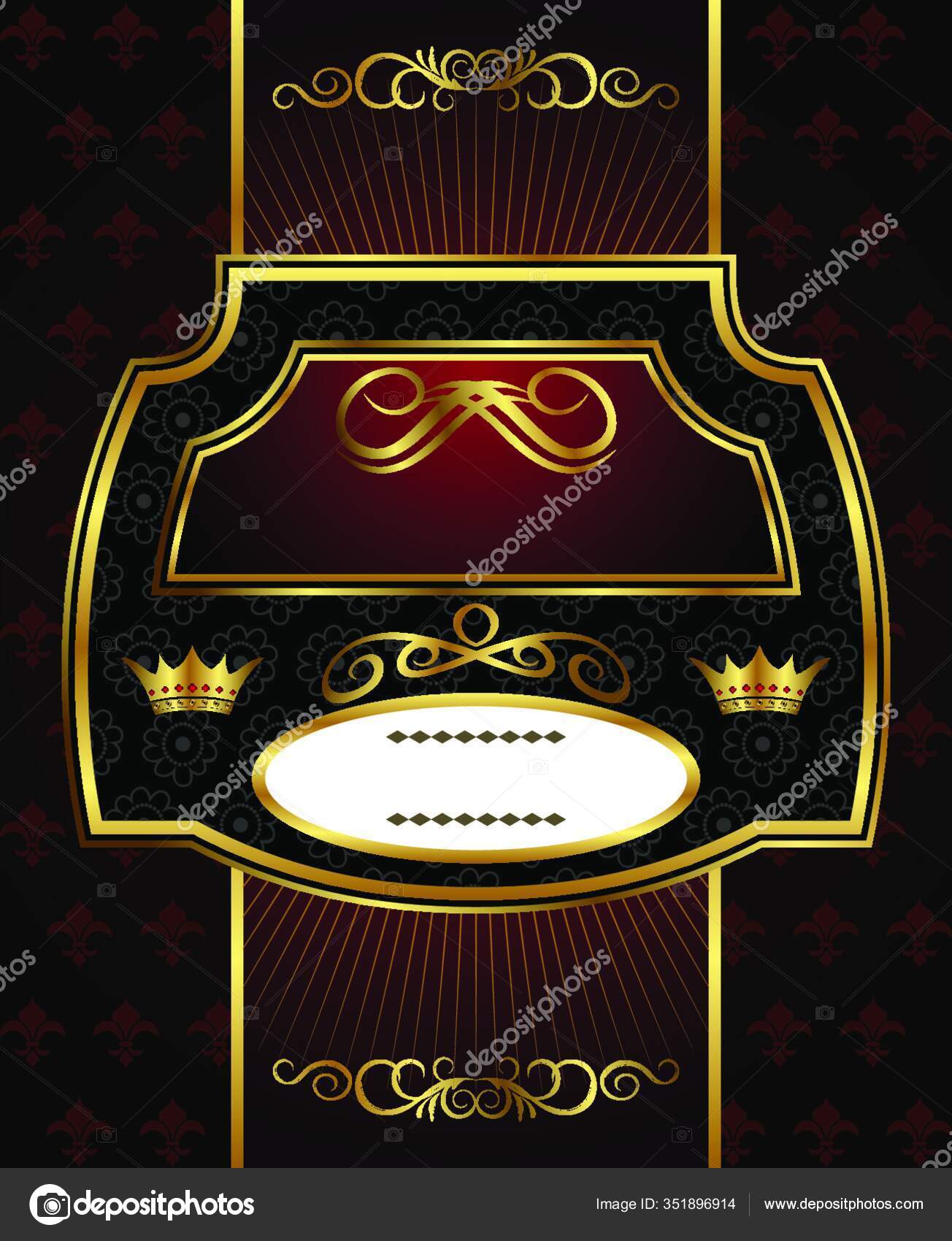 Illustration Decorative Gold Frame Label Vector Stock Vector by ...