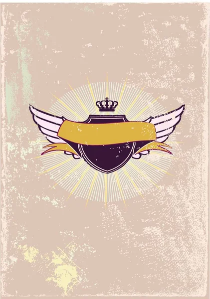 Heraldic Shield Badge Script Perfect You Place Your Text Vector Stock ...