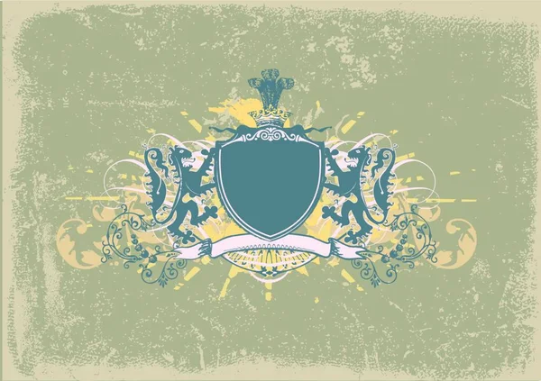 Heraldic Shield Badge Script Perfect You Place Your Text Vector Stock ...