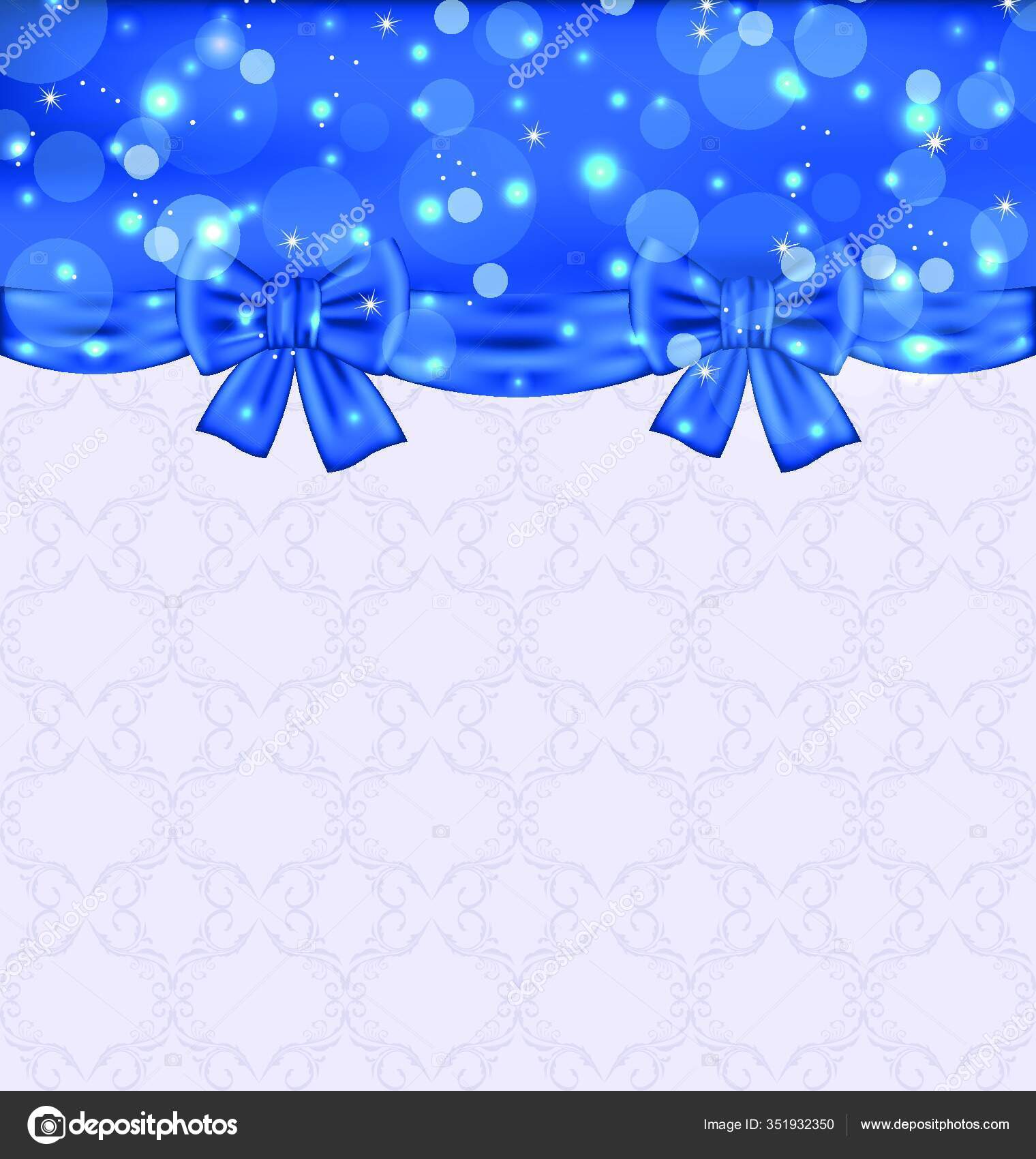 Illustration Cute Background Ribbon Bows Vector Stock Vector Image by ...