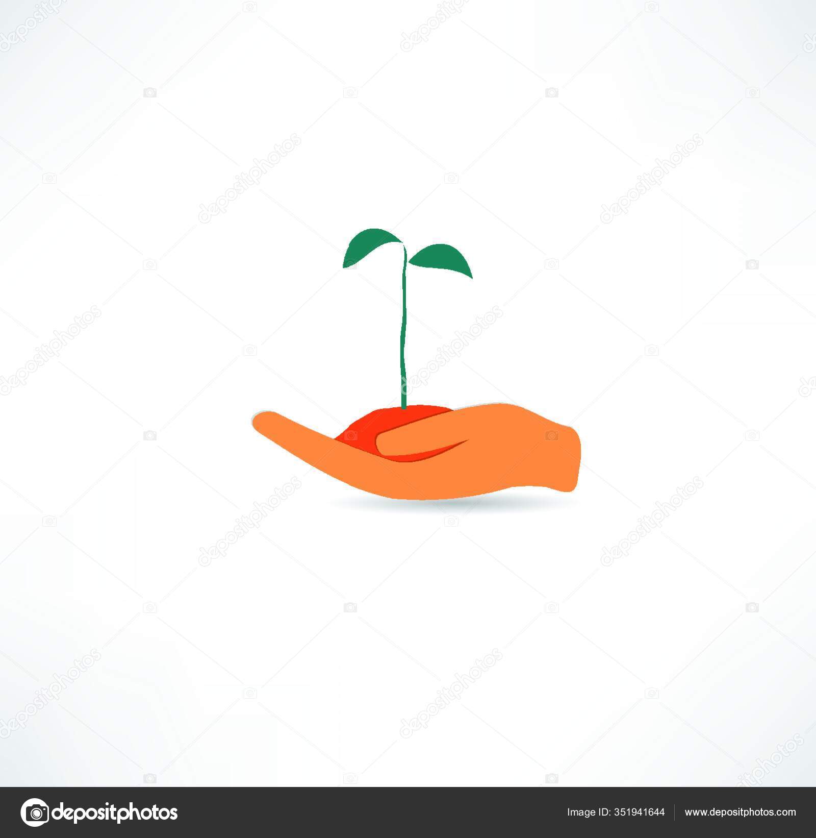 Hand Plant Design Element Stock Vector Image by ©PantherMediaSeller ...
