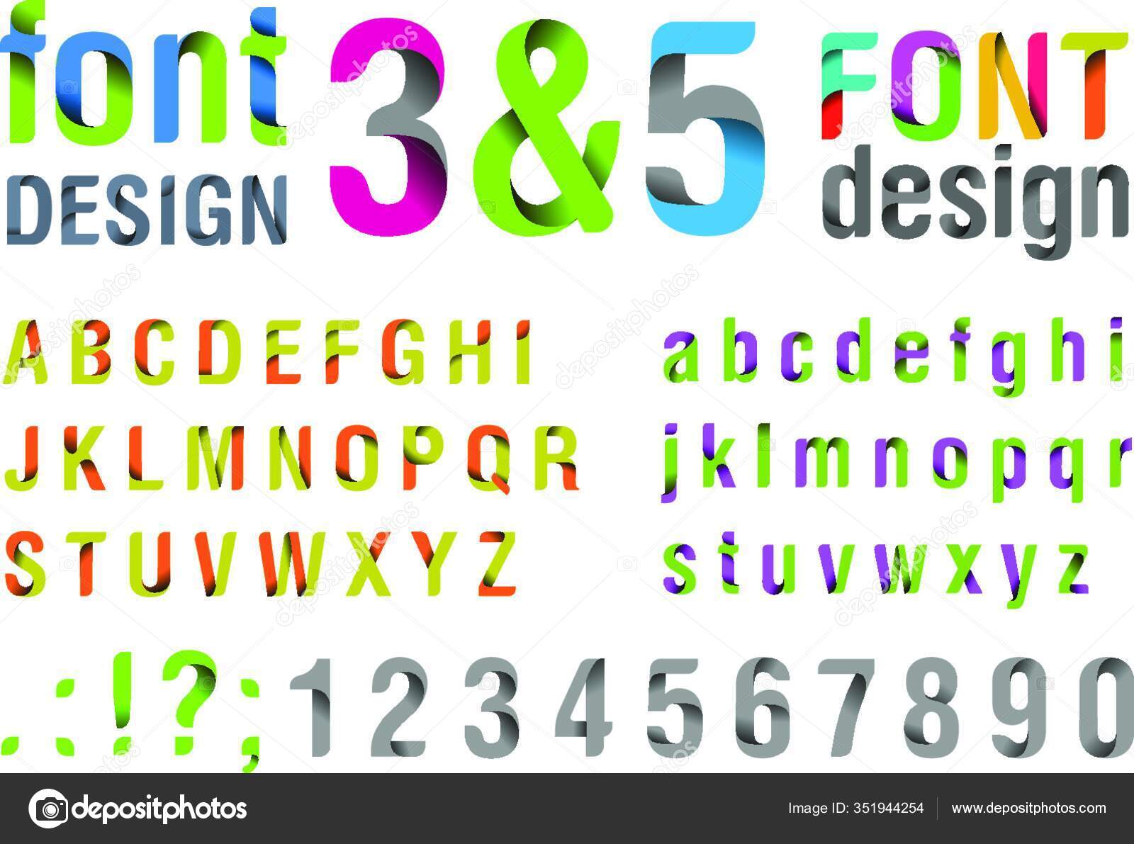 Projeto Fonte Alfabeto Fita Vetor Uso Para Título Logotipo Identidade ...