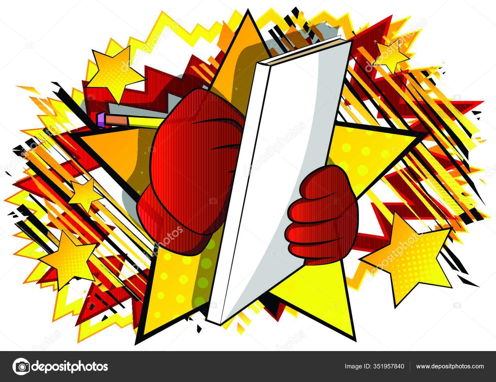 Vector Cartoon Hand Writing Pencil Books Cover Illustrated Sign Comic ...