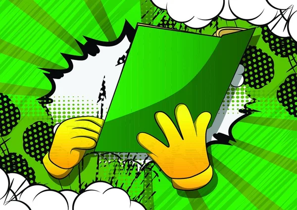 Vector Cartoon Hand Magic Stick Illustrated Hand Comic Book Background ...