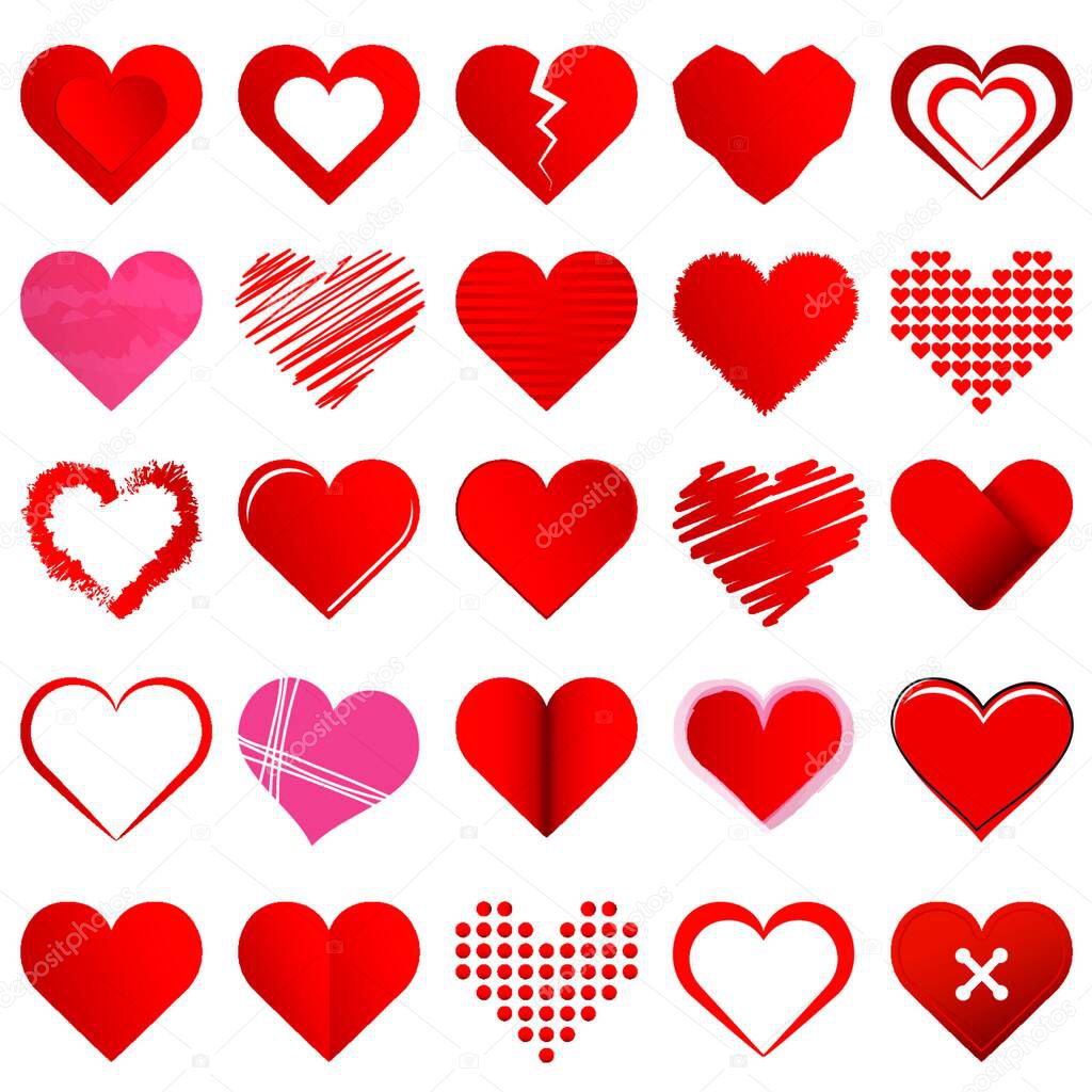 colección de diferentes corazones hermosos para el tiempo de amor de ...