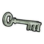 Cartoon old key Stock Vector Image by ©lineartestpilot #13576722