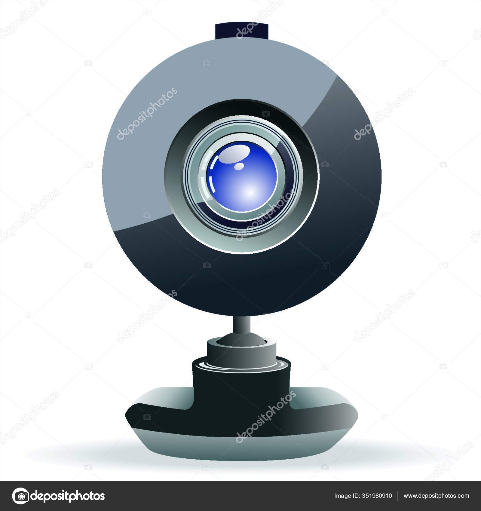 Modern Webcamera Isolated White Background Stock Vector by ...