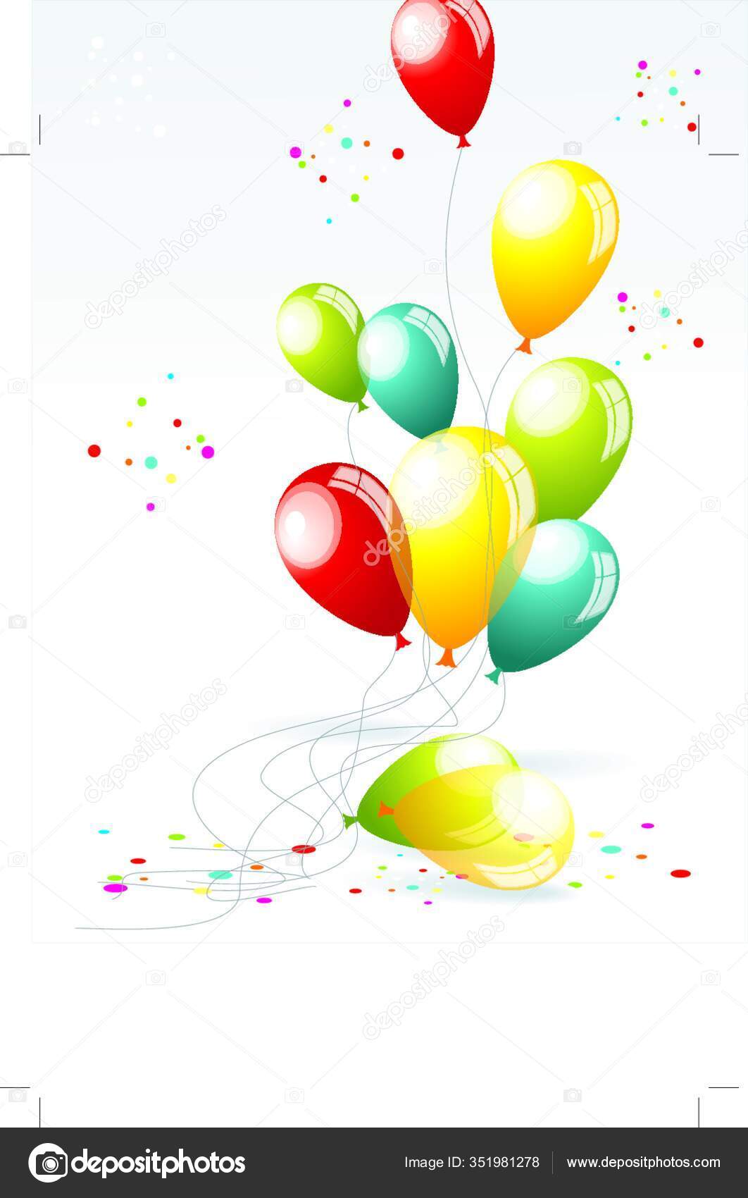 Beautiful Vector Balloons Design Background Stock Vector Image by ...