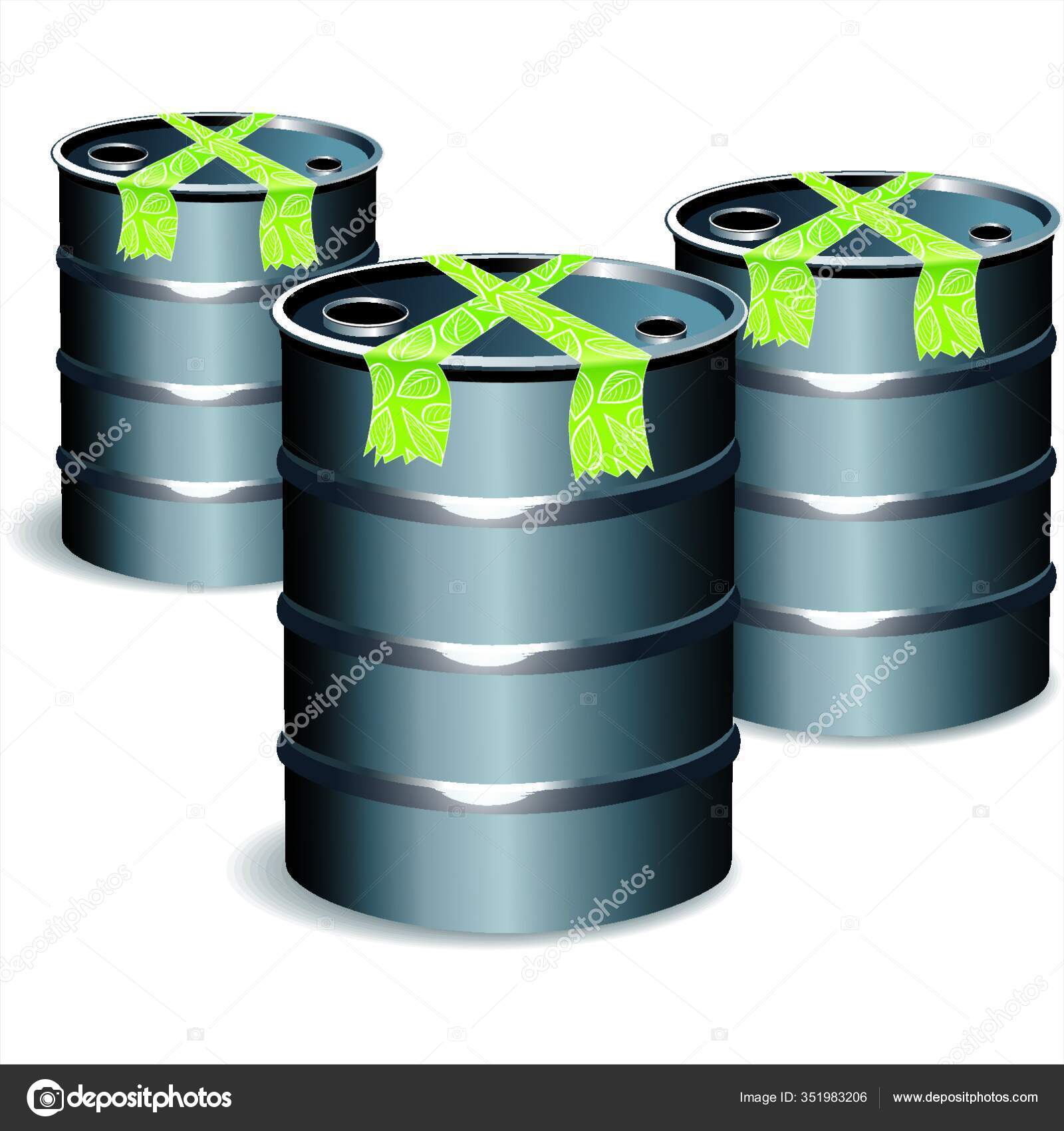 Bio Tub Gas Keg Oil Fuel Drum Tank Butt Dump Stock Vector Image by ...