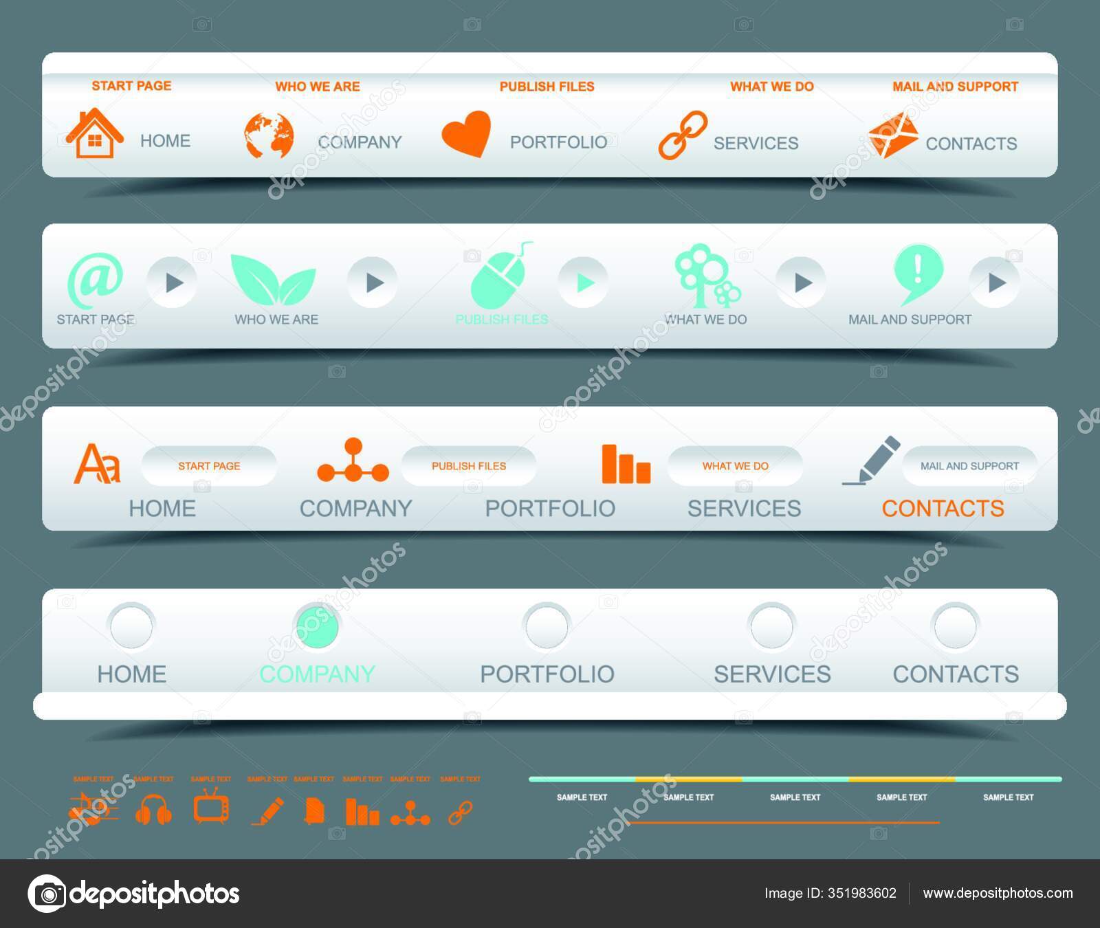 Collection Web Panels Stock Vector Image by ©PantherMediaSeller #351983602