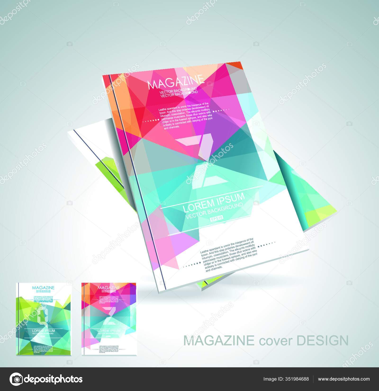 Magazine Cover Pattern Geometric Shapes Texture Flow Spectrum Effect ...