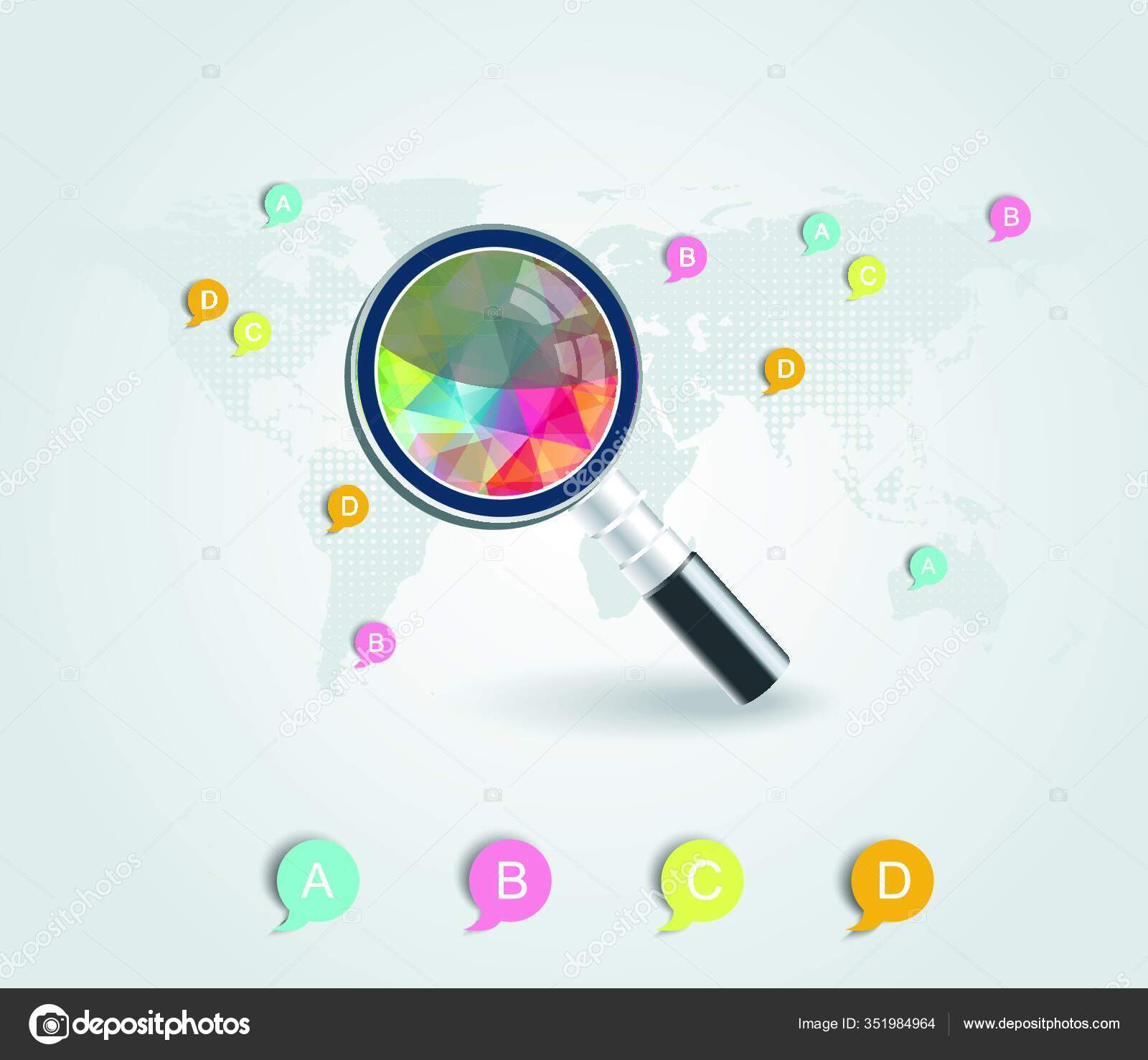 Lupa Mapa Estilizado Vector de stock #351984964 de ©PantherMediaSeller