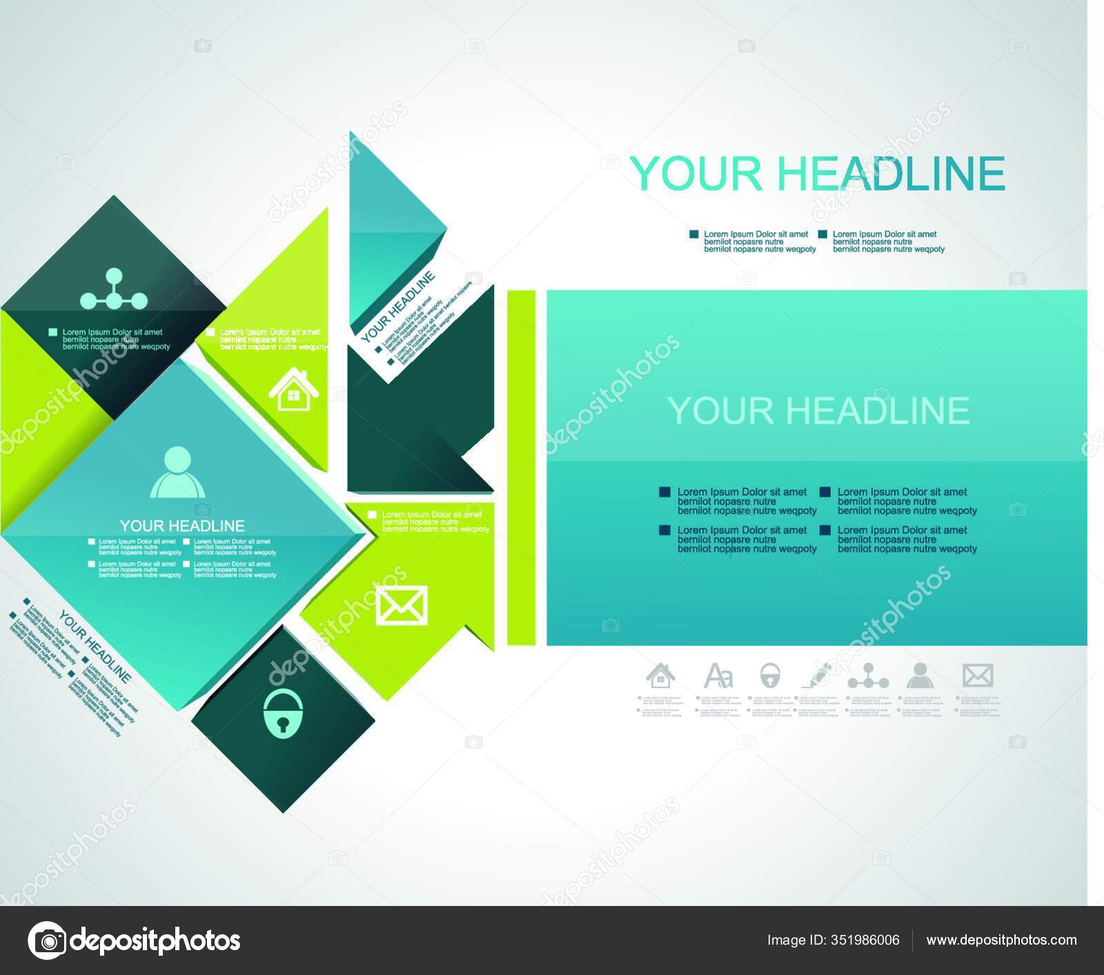 Vector Brochure Flyer Magazine Cover Web Page Poster Template Stock ...