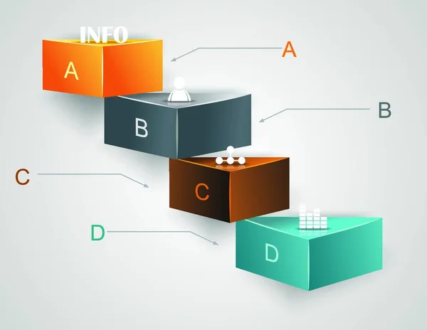 Step by step infographics illustration. levels of your data Stock ...