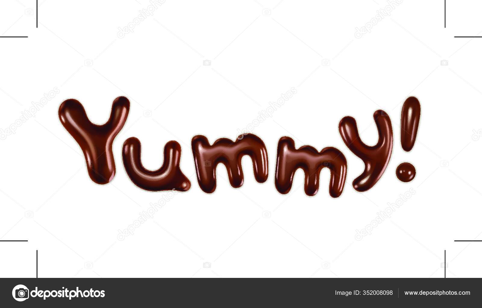 Yummy Modern Style Inscription Can Used Label Something Tasty Delicious ...