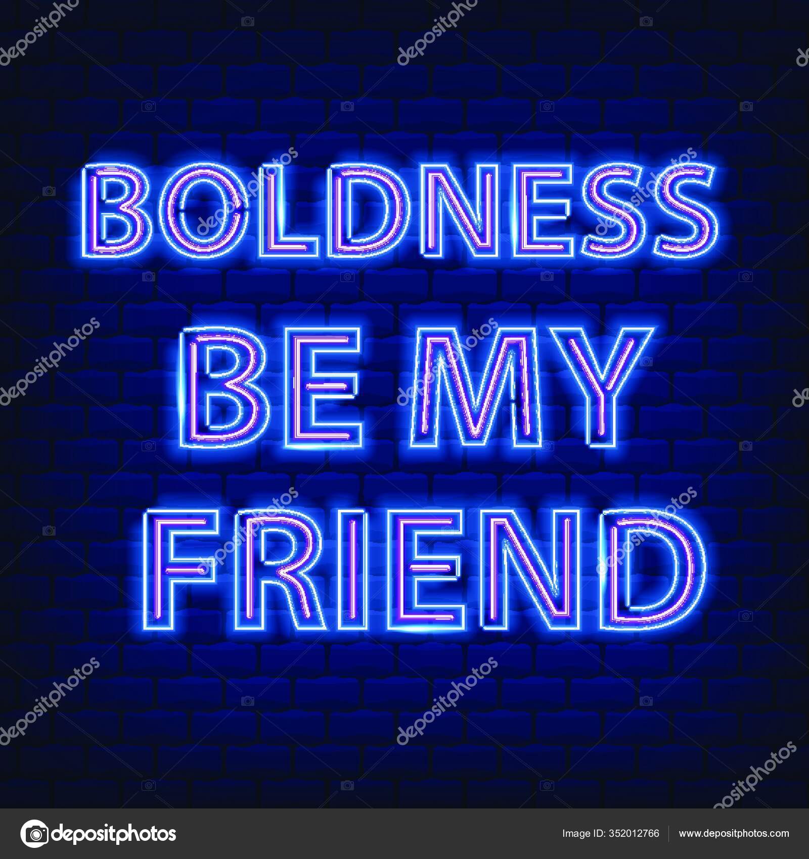 Boldness Friend Neon Text Vector Neon Sign Modern Trend Design Stock ...