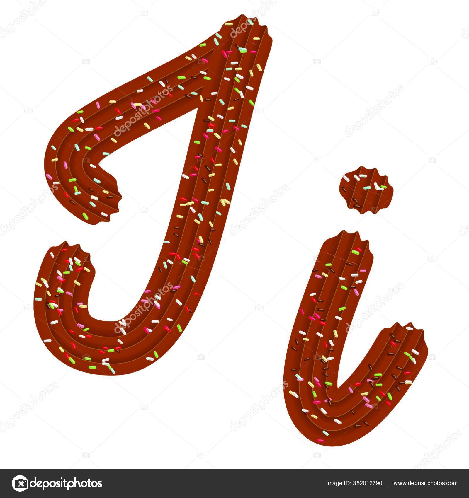 Tempting Tipography Font Design Icing Letter Sweet Letter Chocolate ...