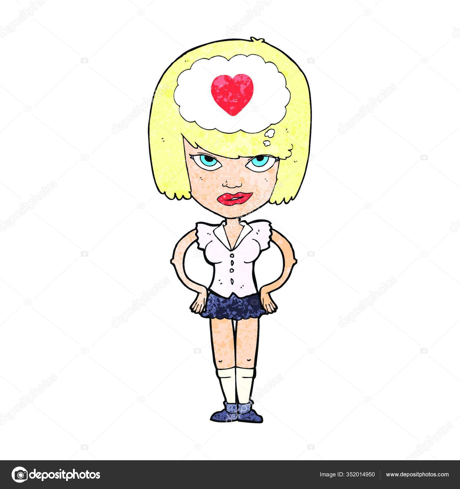 Cartoon Woman Thinking Love Stock Illustration by ©PantherMediaSeller ...