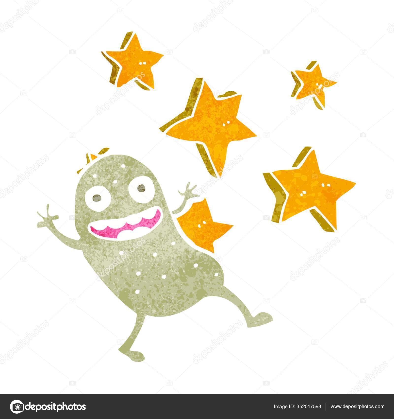 Cartoon Magic Potato Illustration White Background Stock Vector Image ...