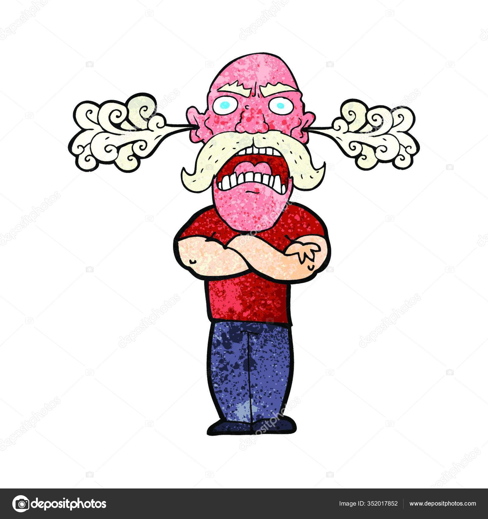 Cartoon Furious Man Red Face Stock Illustration by ©PantherMediaSeller ...
