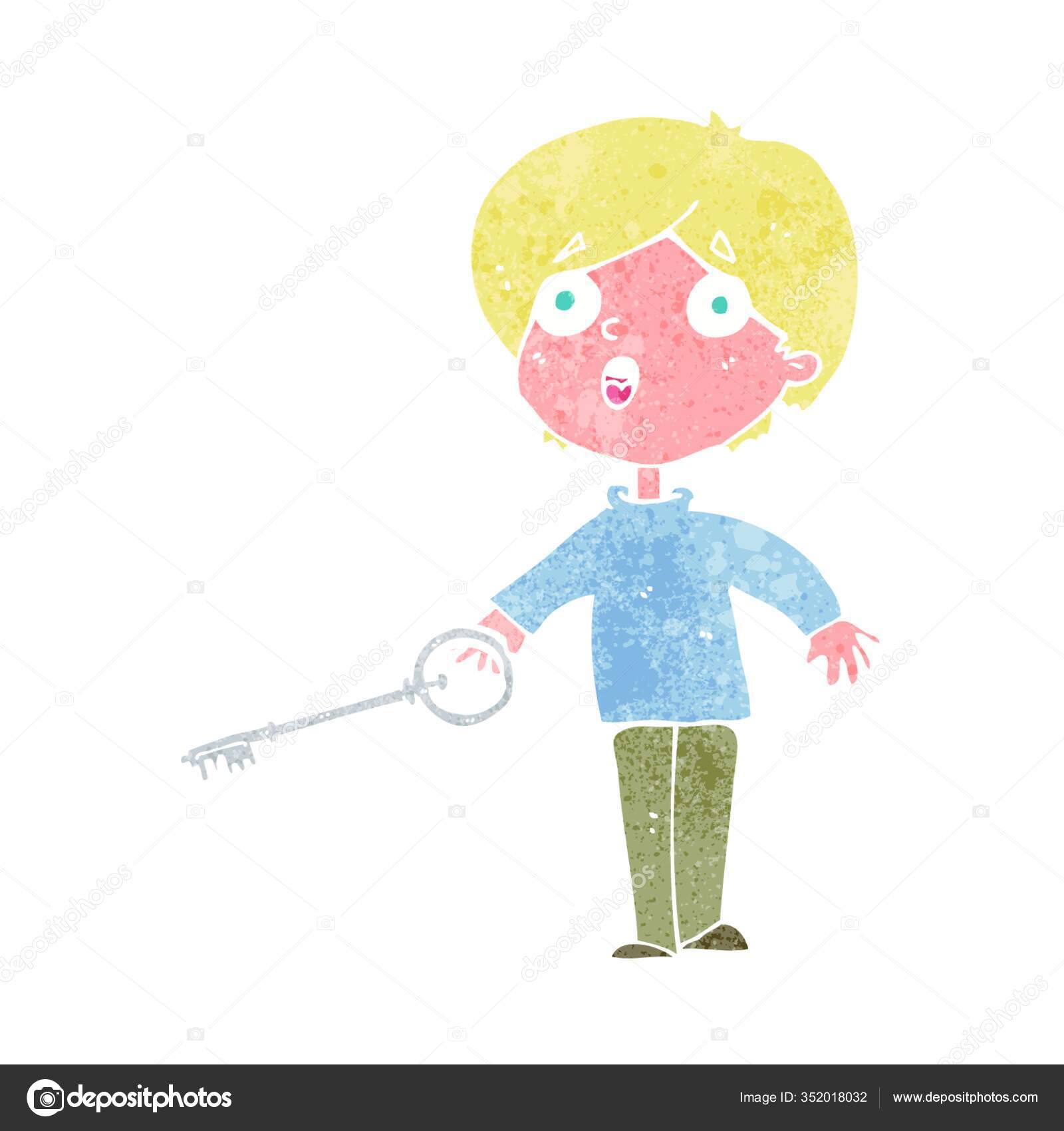 Cartoon Boy Key Stock Vector by ©PantherMediaSeller 352018032