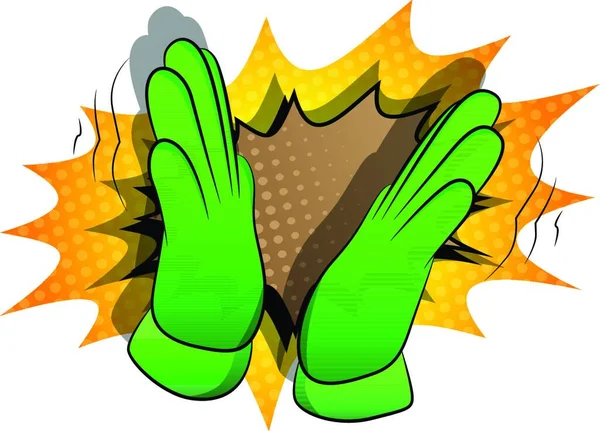 Vector Cartoon Praying Hands Illustrated Hand Sign Comic Book ...