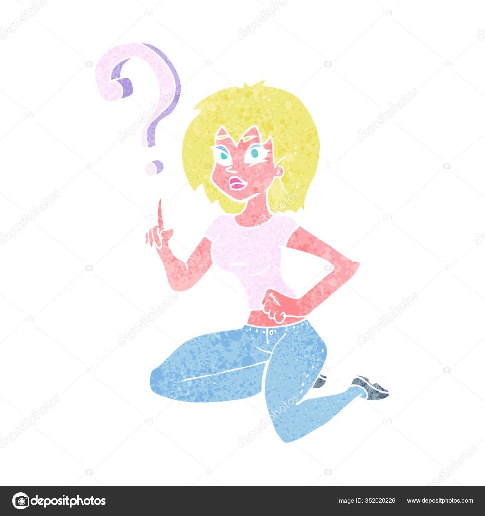 Cartoon Woman Asking Question Stock Vector Image by ©PantherMediaSeller ...