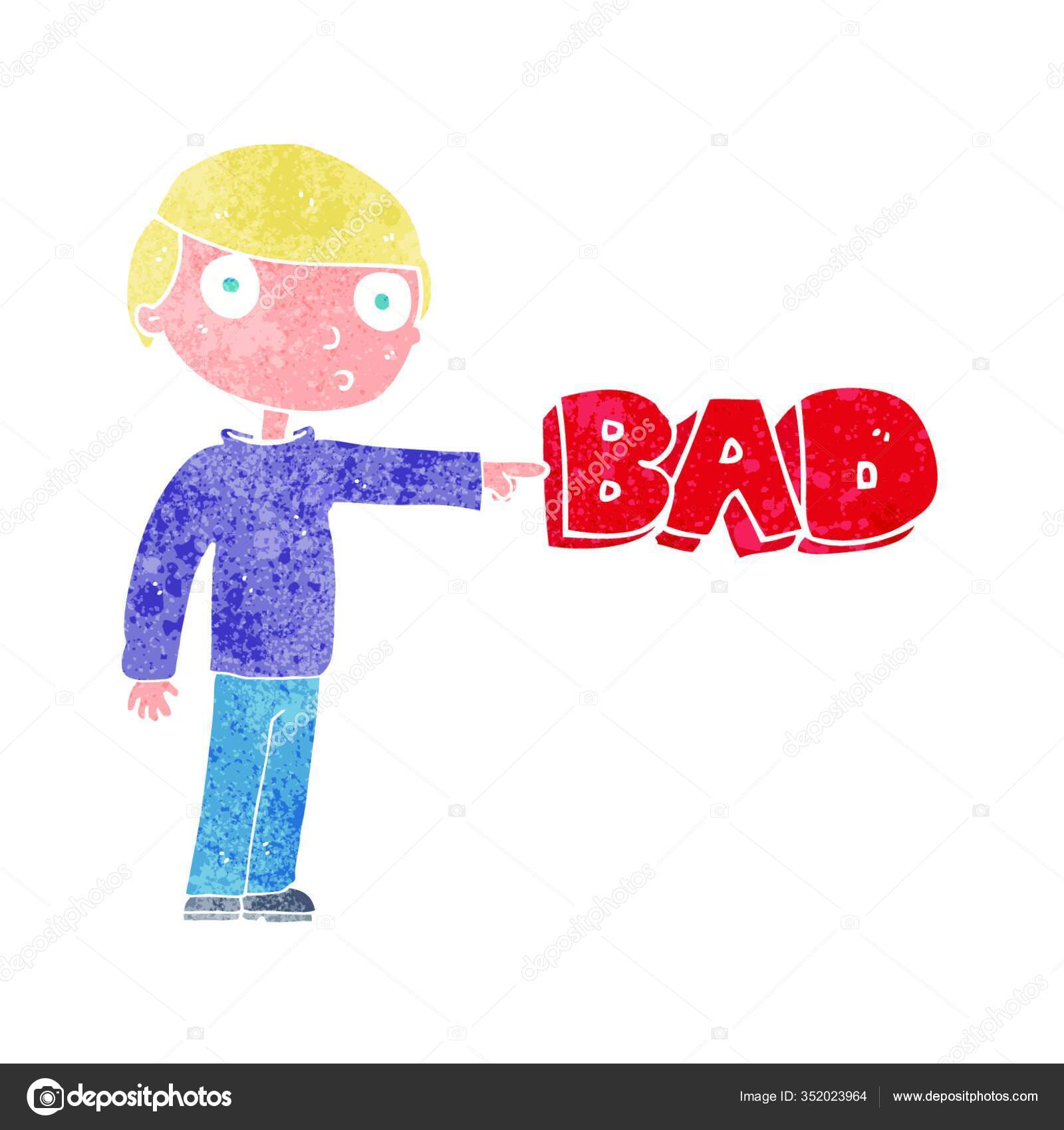 Cartoon Man Pointing Out Bad Stock Vector by ©PantherMediaSeller 352023964