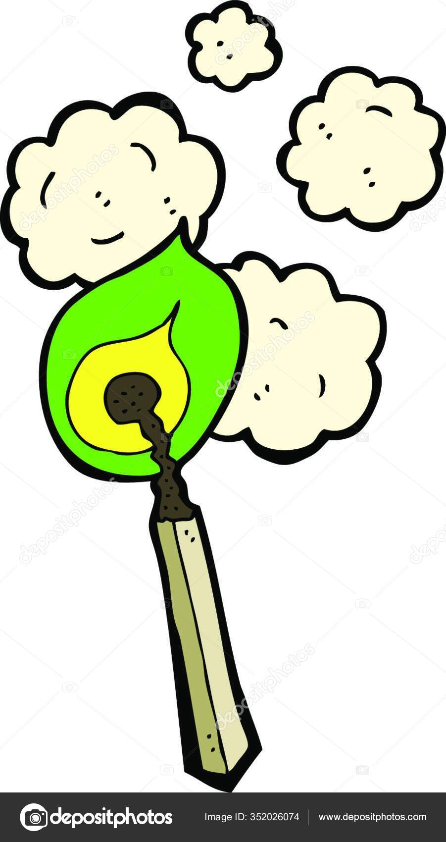 Dibujos Animados Partido Quema Ilustración Sobre Fondo Blanco Vector de ...