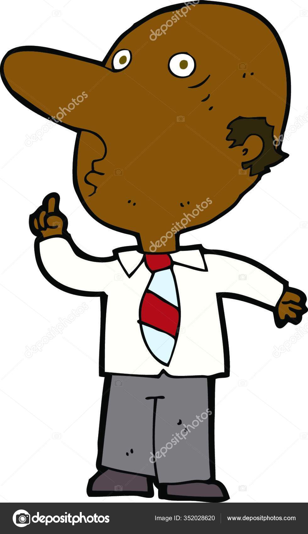 Cartoon Bald Man Asking Question Stock Vector Image by ©PantherMediaSeller #352028620