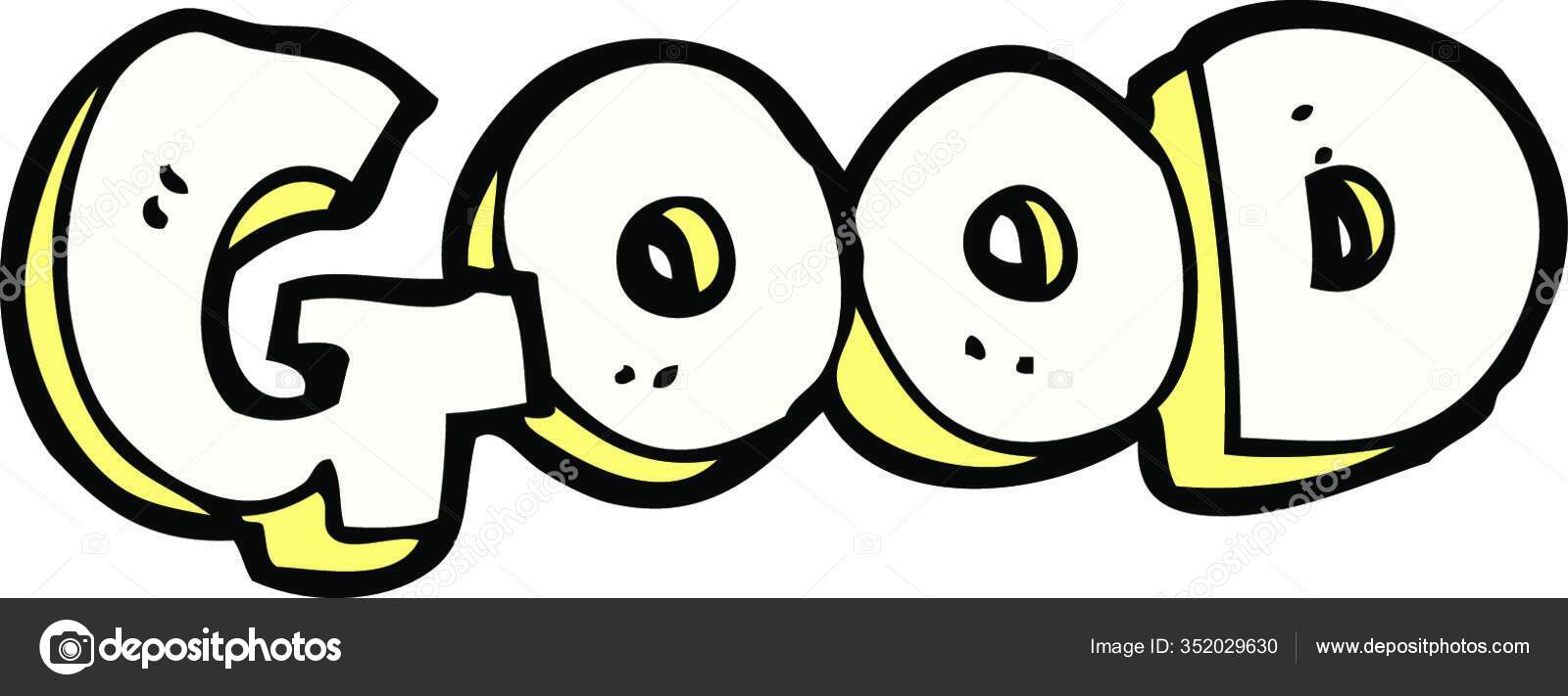 Cartoon Good Sign Illustration White Background Stock Vector Image by ...