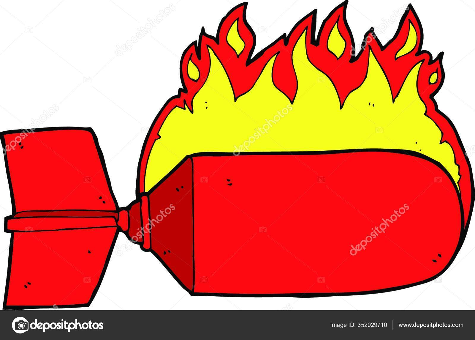 Cartoon Bomb Illustration White Background Stock Vector by ...