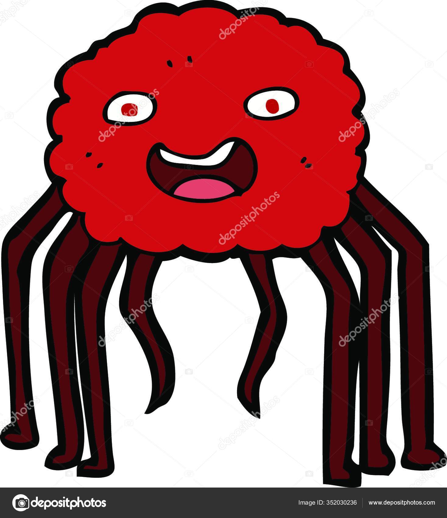 Cartoon Spider Illustration White Background Stock Vector Image by ...