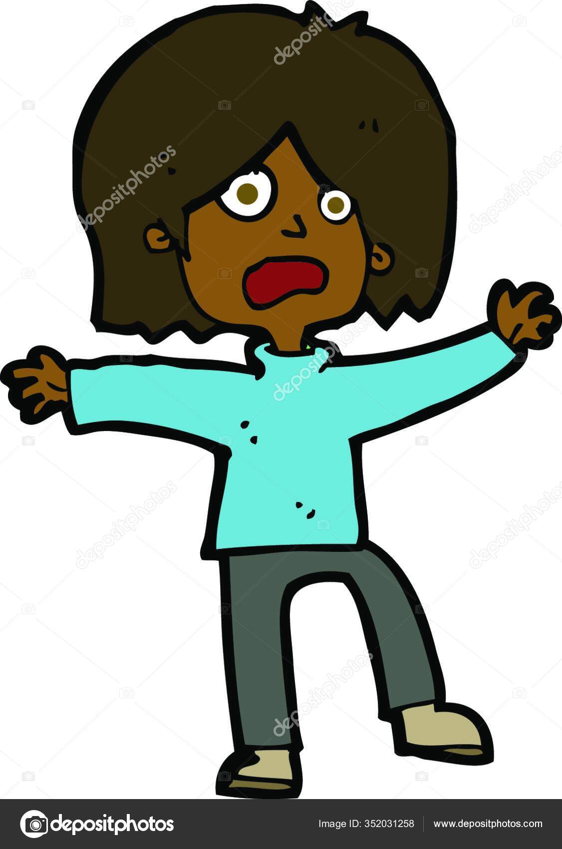 Scared People Cartoon