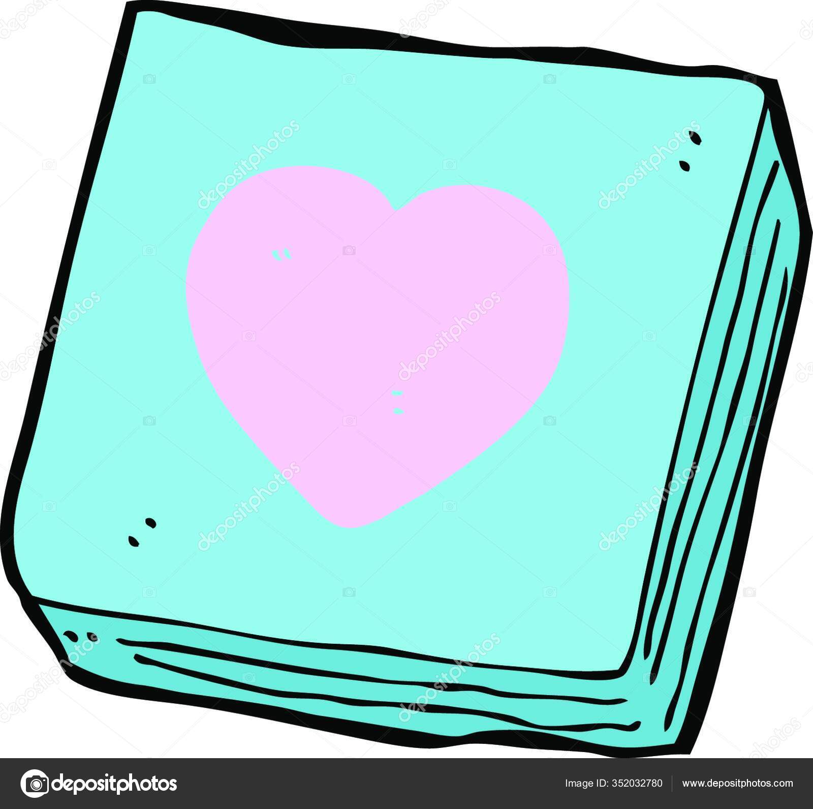 Cartoon Love Heart Notes Pad Stock Vector Image by ©PantherMediaSeller ...